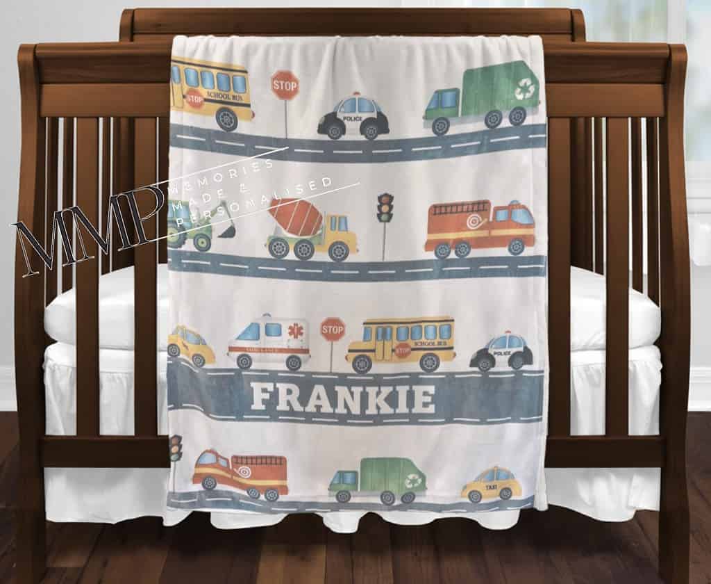 Custom printed baby blanket - Memories Made and personalised